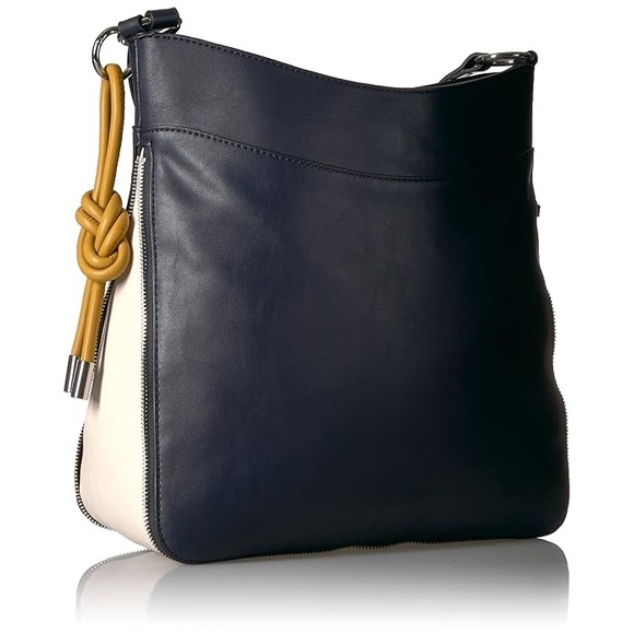 Nine West | Bags | Nine West Lewwy Navy Cream Expandable Side Shoulder ...